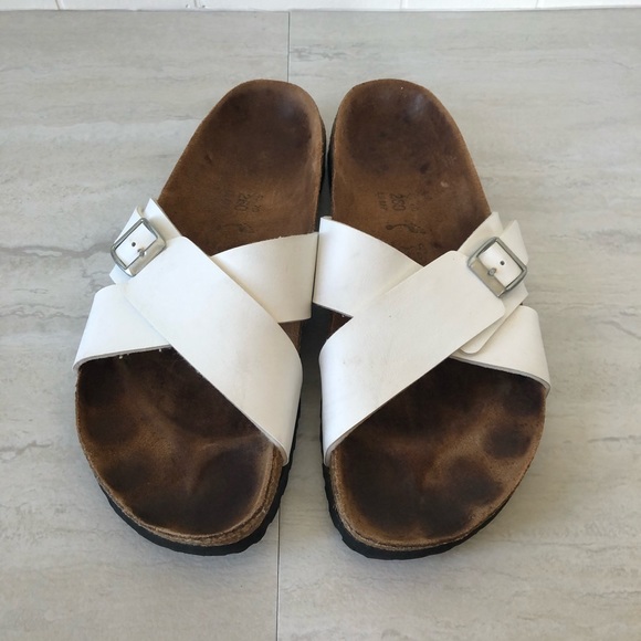 Birkenstock | Shoes | Birkenstock Birkis Santosa White Narrow Sandal 9 ...